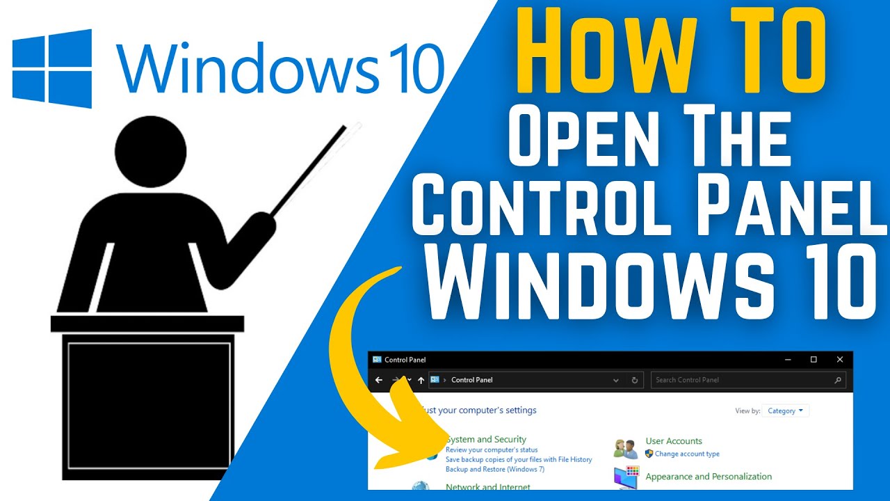 how to open control panel in windows 10