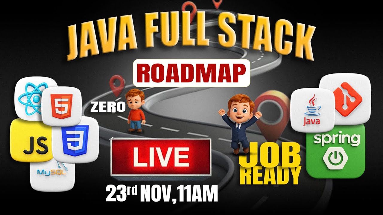 Zero to Job Ready Java Full Stack Roadmap | Live Training Session 2025