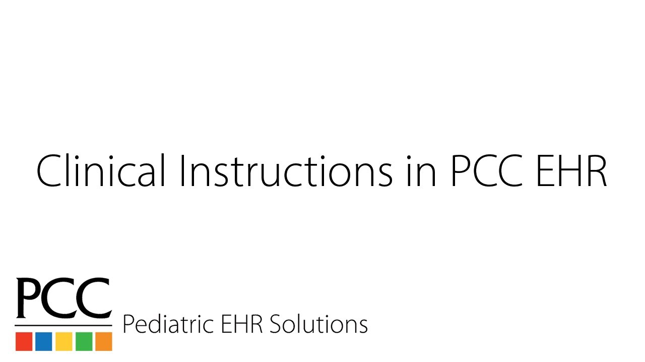 Clinical Instructions in PCC EHR