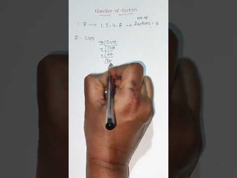 Easy way to find no. of factors in case of bigger numbers... #shorts
