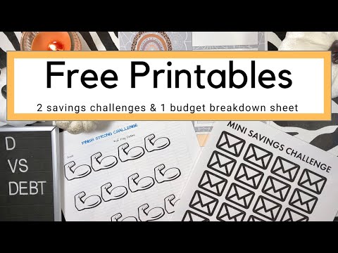 Freebie Friday: free savings challenge and budget breakdown printables plus channel shoutouts!