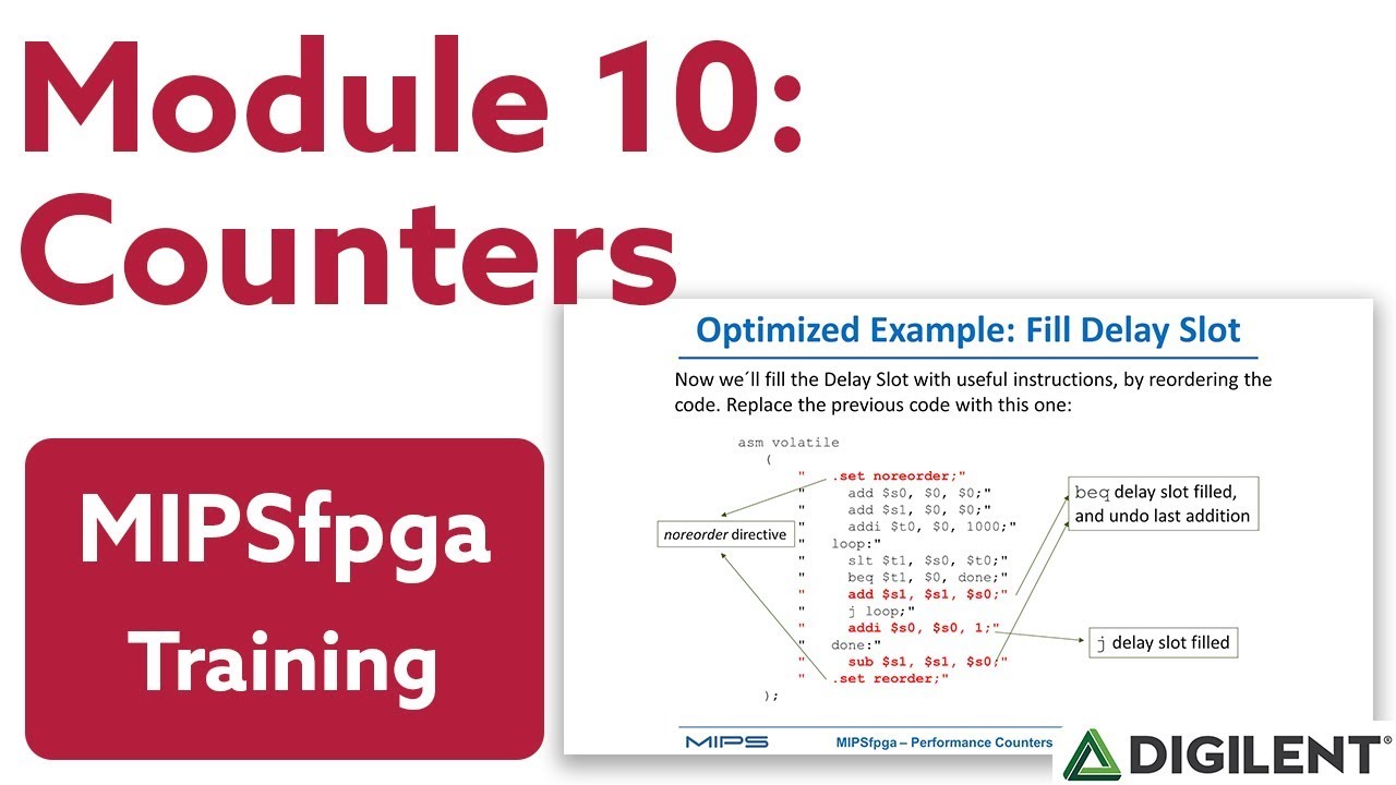 MIPSfpga - Module 10: Performance Counters