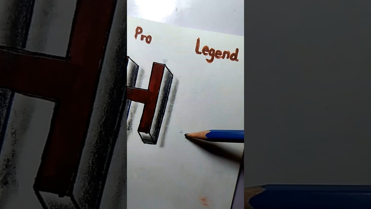 how to draw 3D letter 