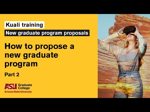 How to Propose a Graduate Program in Kuali Part 2