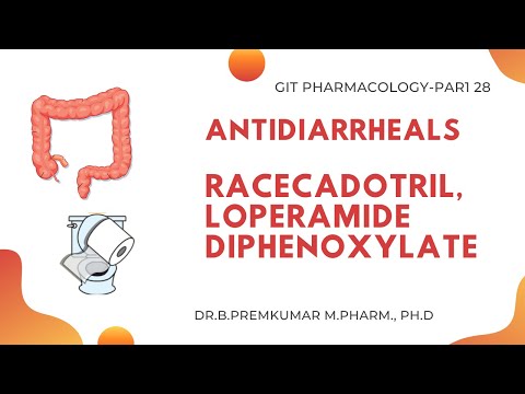Antidiarrheals - Racecadotril Loperamide Diphenoxylate - GIT Pharmacology - Part 28
