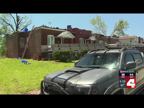 Heatwave slows down cleanup efforts in tornado-damaged neighborhoods