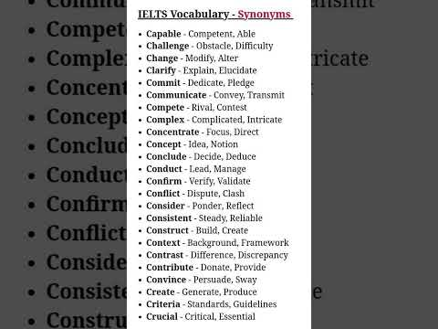 ILETS Vocabulary synonyms learn English #english #vocabulary