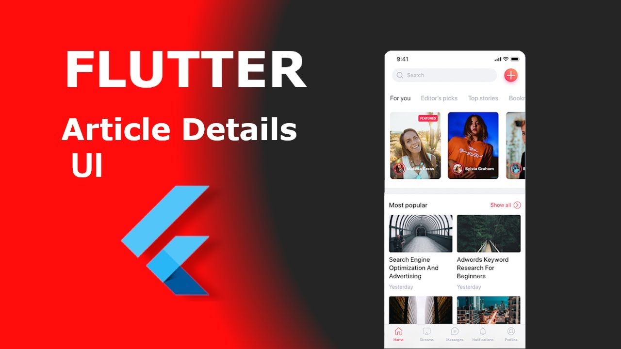 Flutter Article Details UI - Speed code