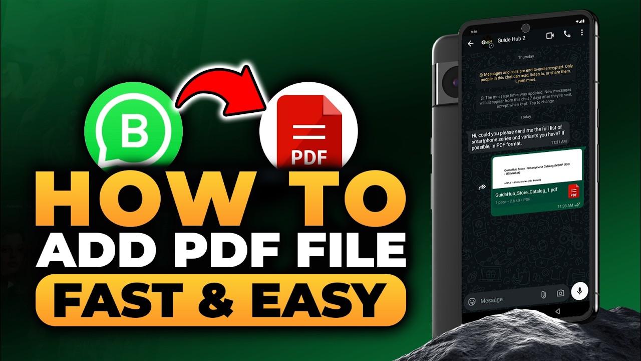How To Add PDF File in WhatsApp Business Account (FAST & EASY) | 100% WORKS | NO Yapping!