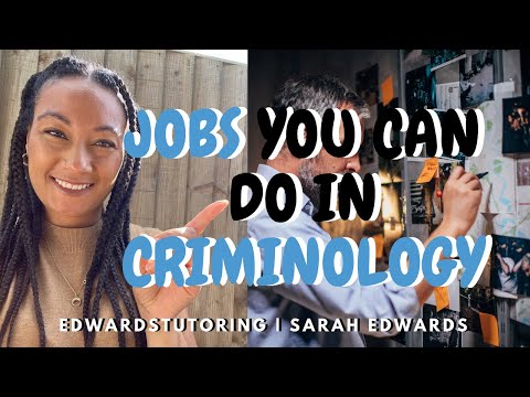 What Jobs Can YOU Do In Criminology Part 1 |