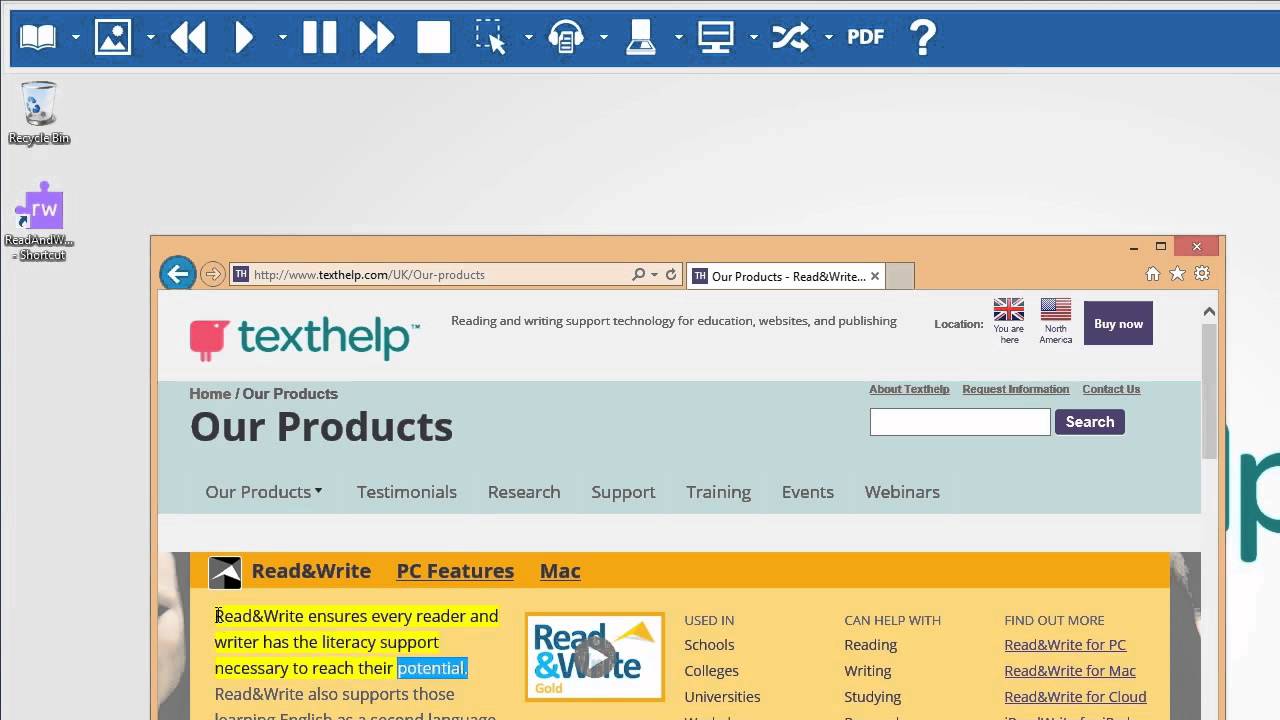 Read&Write for Windows Speech Video Tour