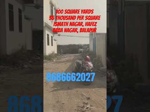 100 square yards plot for sale at ismath nagar Balapur, very close to 100ft road, 35 lakhs per sqrd