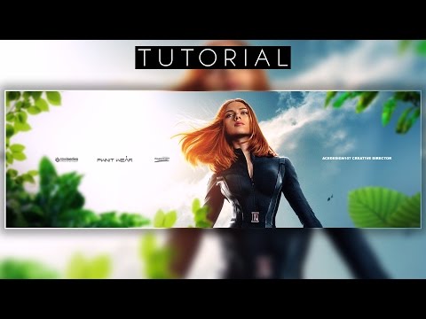 SEXY Black Widow Twitter Header Tutorial | Photoshop CC