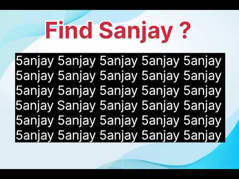 Find the Indian Name"Sanjay"||😍||#opticalillusion #braintest #iqtest #youtube #viral #trending