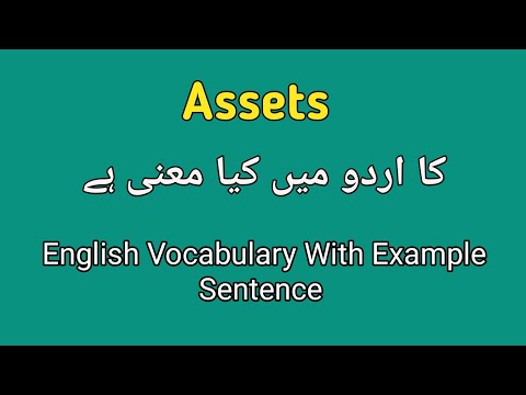 Assets meaning in Urdu | assets meaning