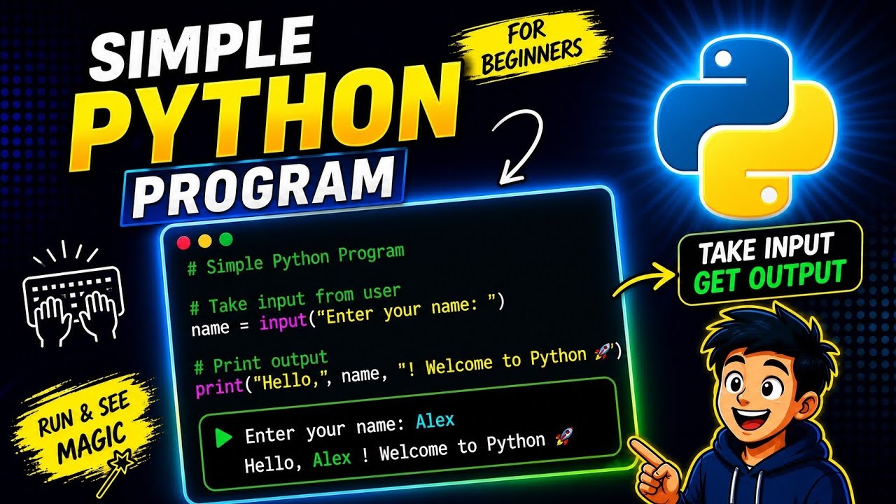 Your First Python Program (Super Easy) 💻
