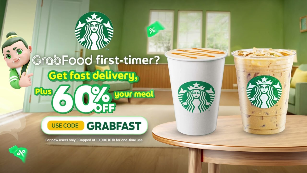 abFood First-timer? Get 60% off with Starbucks now💚