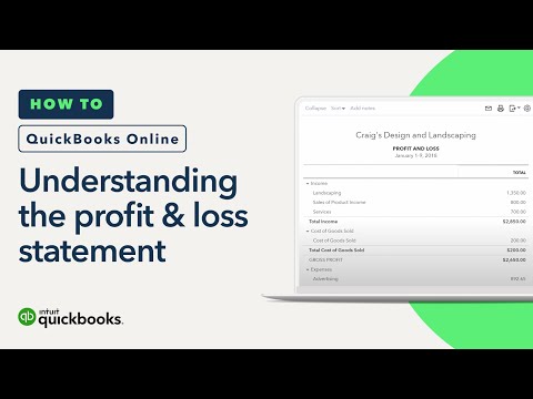 Understanding the profit & loss statement in QuickBooks Online (Tutorial)