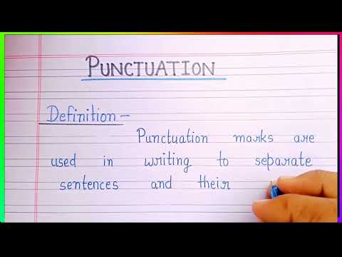What is Punctuation||Definition Punctuation
