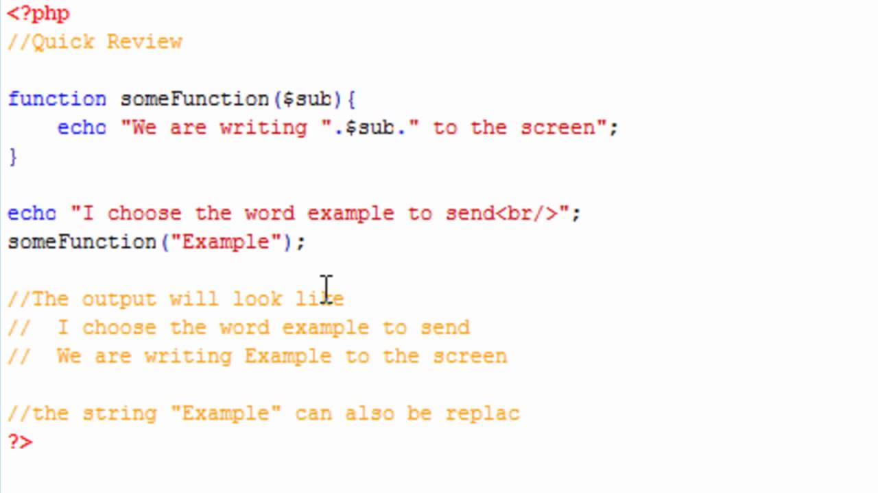PHP Tutorial 10 - Functions and Return Values