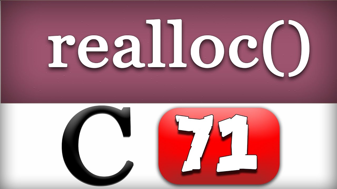 realloc Function in C programming Language Video Tutorial