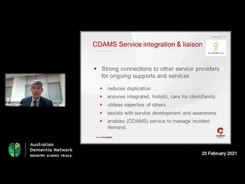 Webinar | Development and Function of the Cognitive Dementia and Memory Service (CDAMS)