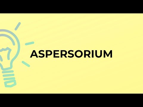 What is the meaning of the word ASPERSORIUM?