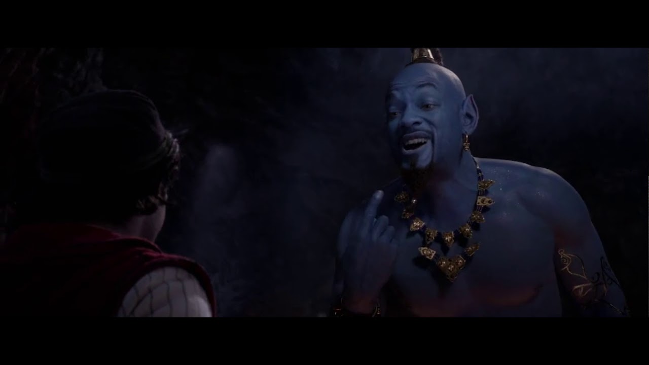 Genie(Will Smith) First scene with Aladdin 2019