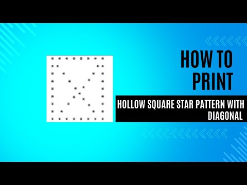 Learn to Code a Hollow Square Star Pattern with diagonal in Java - Step-by-Step Tutorial