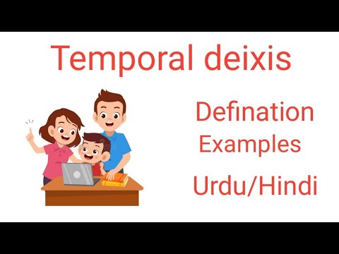What is Temporal deixis? Explain with examples in Urdu/Hindi (types of Deixis)