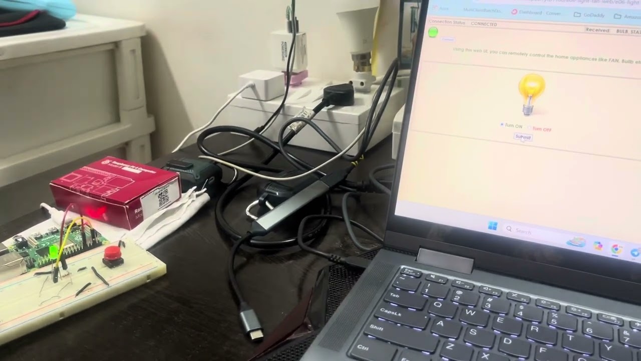 Webcontrol Home Fan and Bulb Using Raspberry Pi
