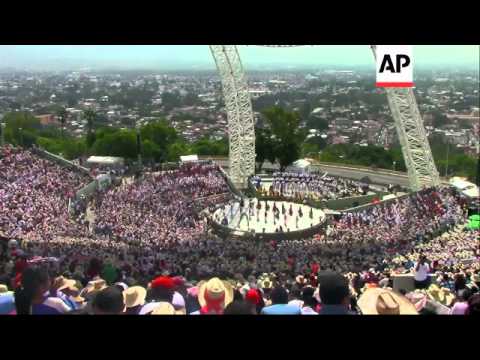 Folk dancers from across the southern Mexican state of Oaxaca gathered on Monday for the final day o
