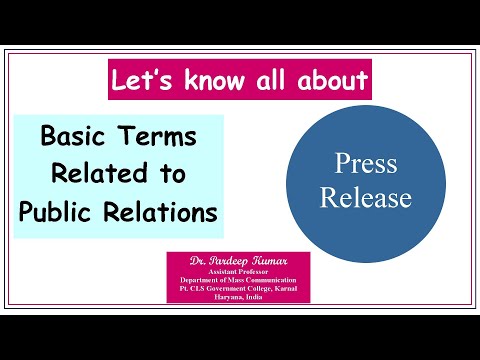 293. Press Release I Public Relations I PRO