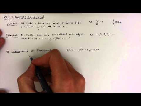 Delbarhet och primtal | Matematik