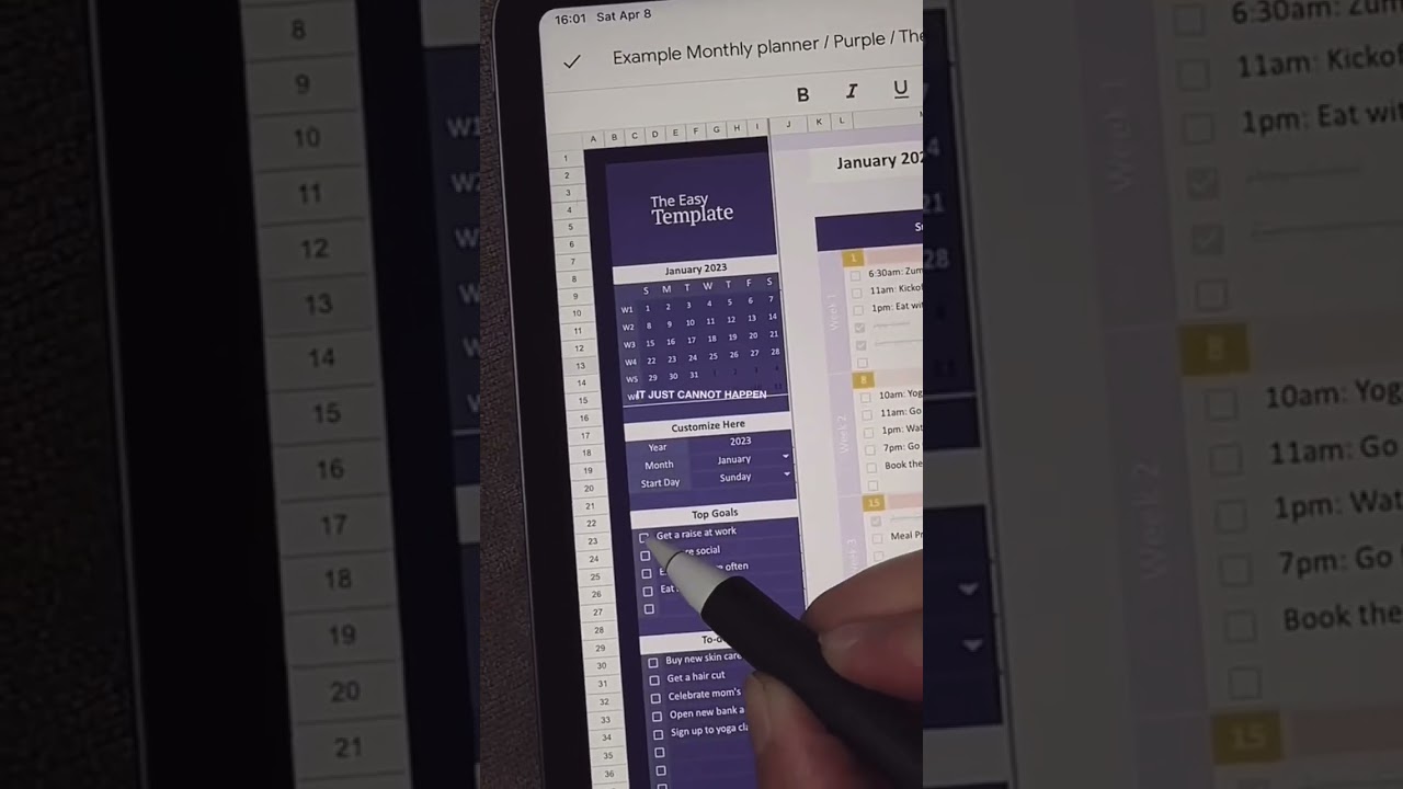Digital Monthly Planner for Daily Productivity and Personal Development #digitalplanner #calendar