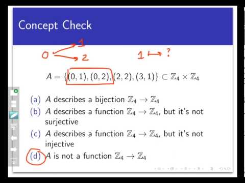 Sets of ordered pairs as functions (Screencast 6.5.2)