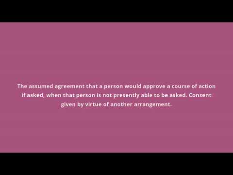what is the meaning of implied consent.