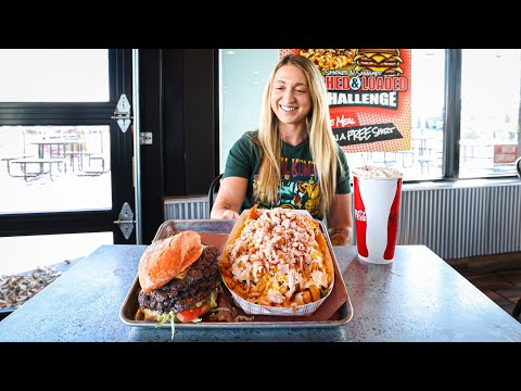 No Woman Had Ever Beaten The Quadruple "Smashed & Loaded" Burger Challenge!