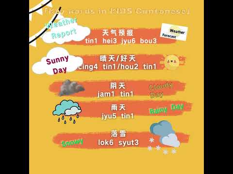 Cantonese words-different weahter-天气预报
