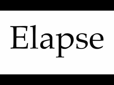 How to Pronounce Elapse