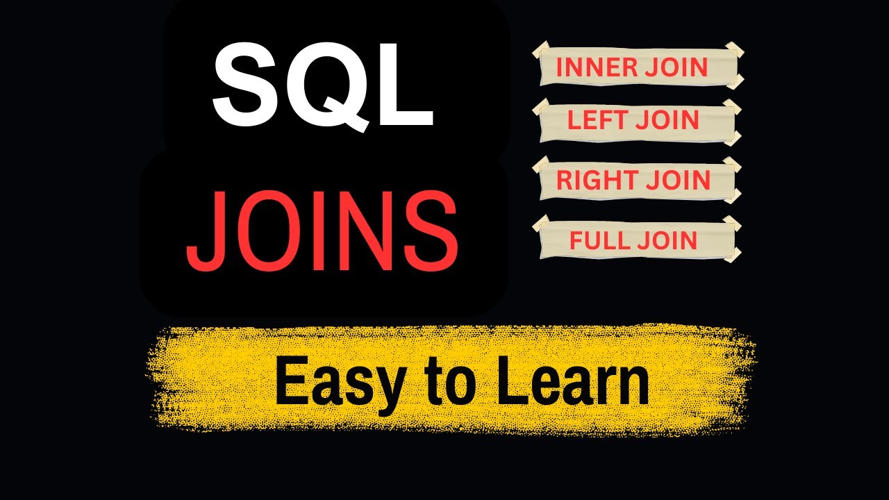 Learn SQL JOINs | INNER - LEFT- RIGHT- FULL Join #learnsql #sqlforbeginners