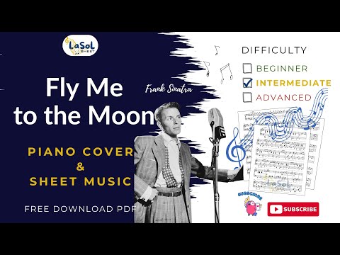 FLY ME TO THE MOON | PIANO TUTORIAL & SHEET MUSIC (FREE) | Intermediate Ver.
