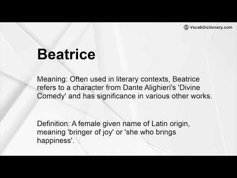 Beatrice Meaning