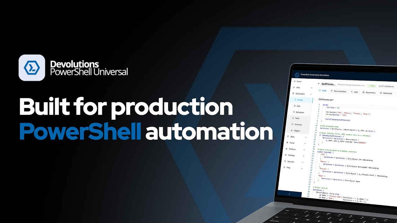 PowerShell Universal overview: built for production automation