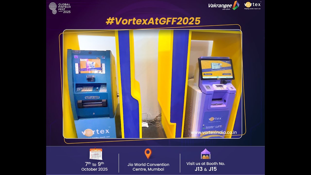 Vortex Engineering Pvt Ltd | Global Fintech Fest 2025 | Ecoteller® | ATM Monitoring Solution, Perfo®