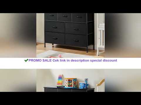 JHK Desser For Bedroom With 7 Fabric Drawers Organizer Storage Closet Chest Clothes For Living Room