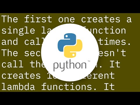 Lambda function in list comprehensions
