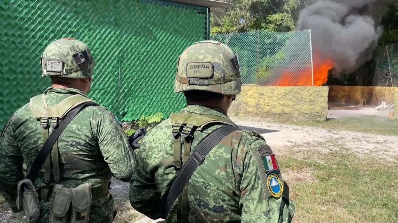 El Ejército mexicano incauta e incinera más de 200 kilos de narcóticos en Cancún