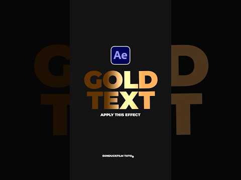 Create Golden & Silver Text in After Effects #tutorial