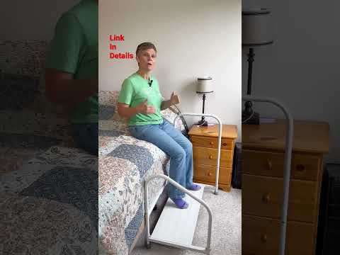 Step2Bed combines #step stool + #bed rail for help getting in & out of bed safely- #homesafety